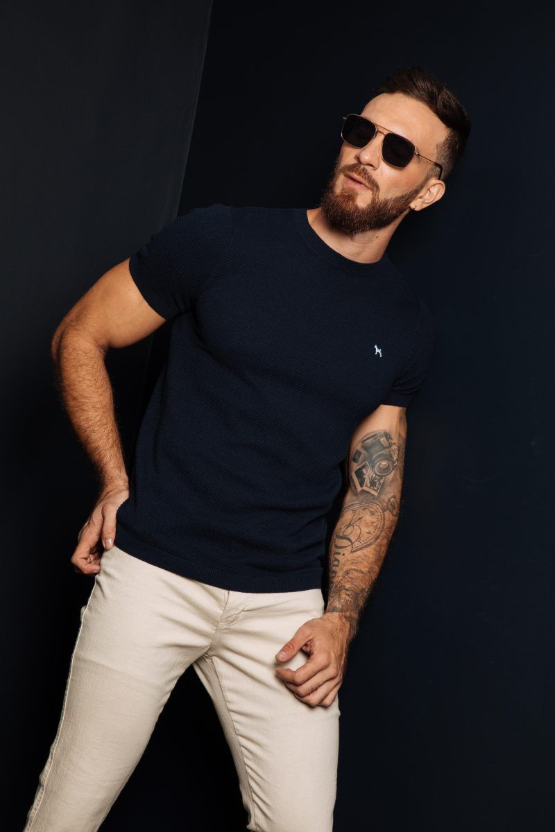 Camiseta Fashion Azul Turqui (Custom Fit) – Victor